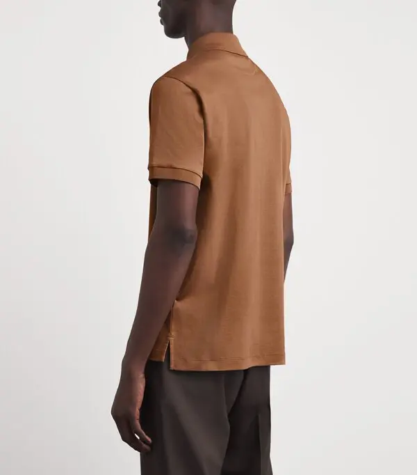 Paul Smith Cotton Artist Stripe Polo Shirt - Brown