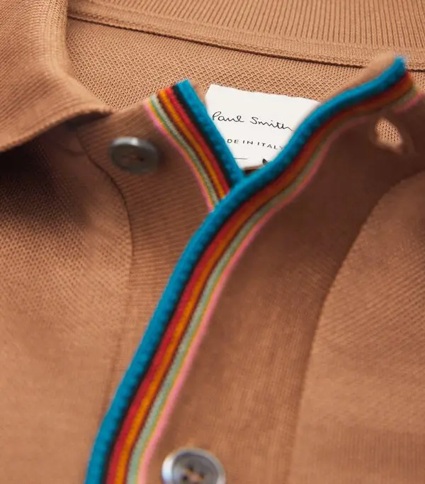 Paul Smith Cotton Artist Stripe Polo Shirt - Brown
