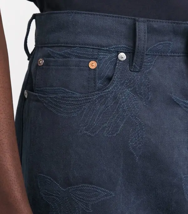 Paul Smith Fish Embroidered Straight Jeans