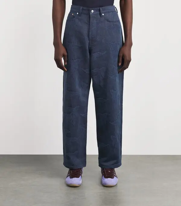 Paul Smith Fish Embroidered Straight Jeans