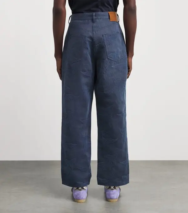 Paul Smith Fish Embroidered Straight Jeans