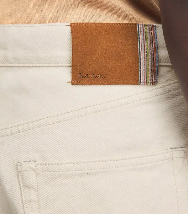 Paul Smith Embroidered Wide-leg Jeans - Ivory