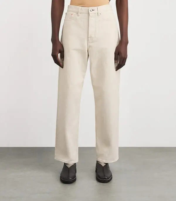 Paul Smith Embroidered Wide-leg Jeans - Ivory