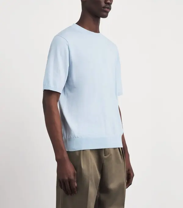 Paul Smith Cotton Knitted T-shirt - Blue