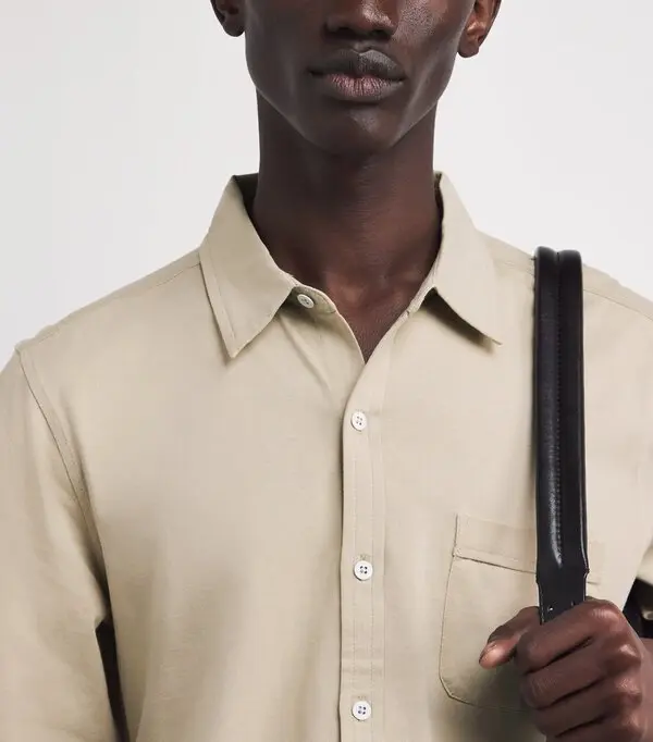 Paige Pima Cotton Cosgrove Shirt - Beige