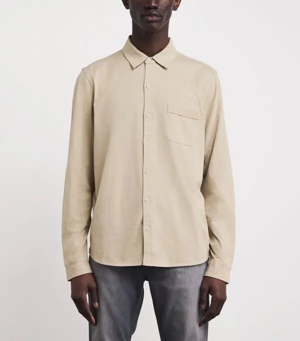 Paige Pima Cotton Cosgrove Shirt - Beige