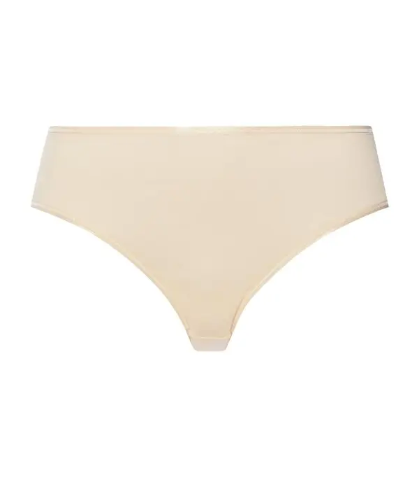 Hanro Cotton Seamless Midi Briefs - Beige