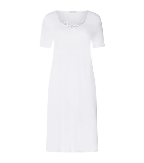 Hanro Cotton Lace-trim Belen Nightdress - White