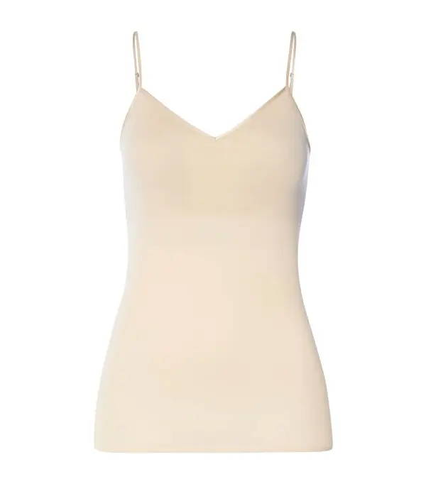 Hanro Cotton Seamless Tank Top - Beige