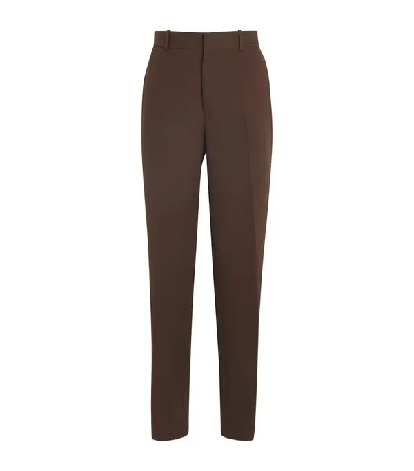 Polo Ralph Lauren Cotton-wool Straight-leg Trousers - Brown