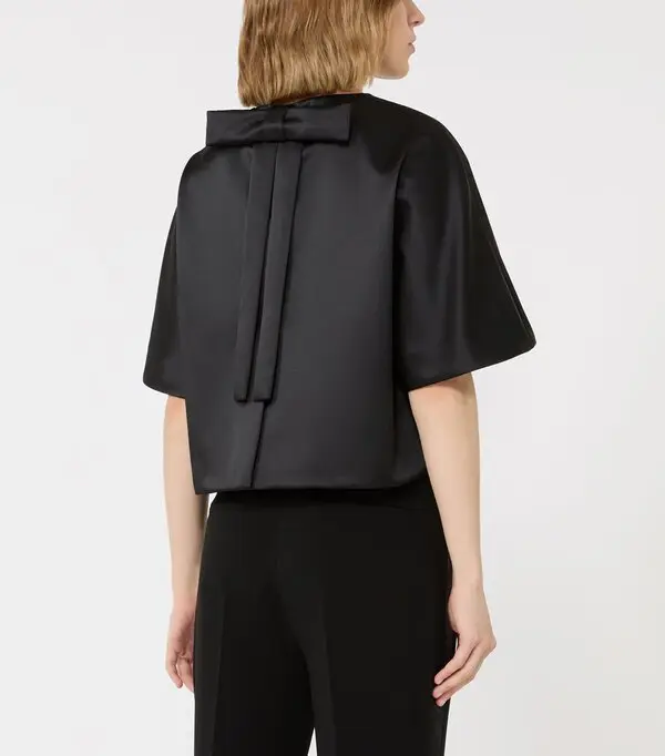 Max Mara Satin Cape-style Top