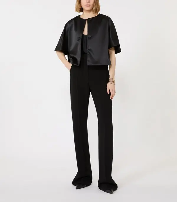 Max Mara Satin Cape-style Top
