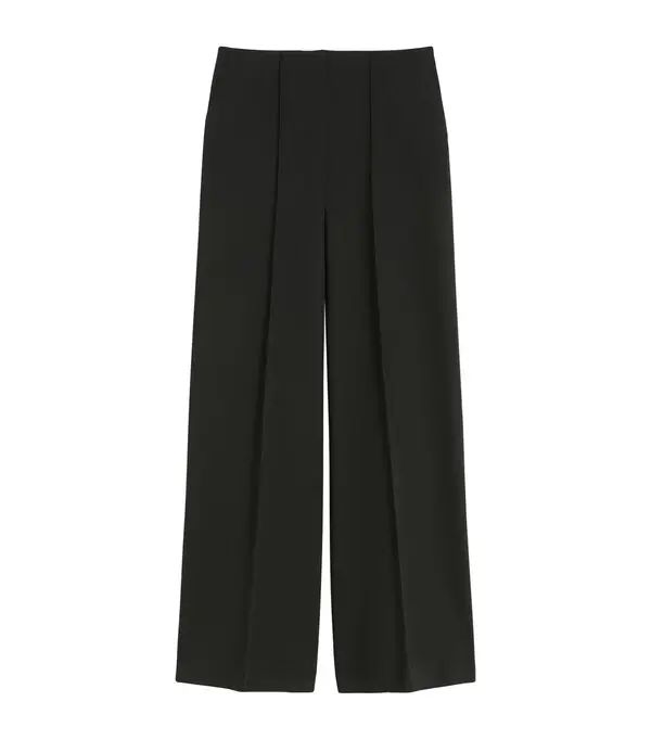Max Mara Jersey Wide-leg Trousers - Black