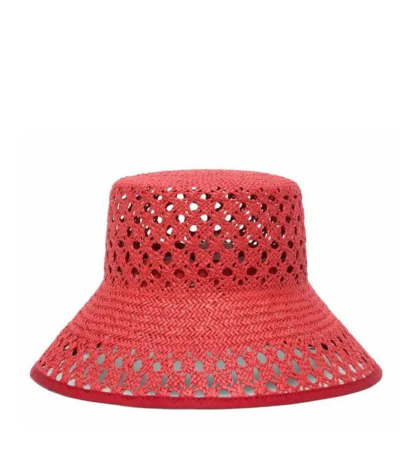 Max Mara Woven Bucket Hat - Red