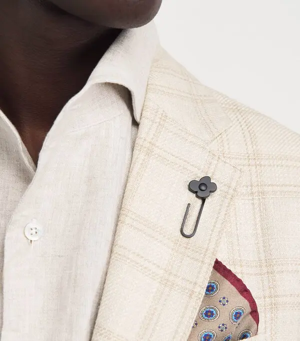 LARDINI Wool Check Blazer - Ivory