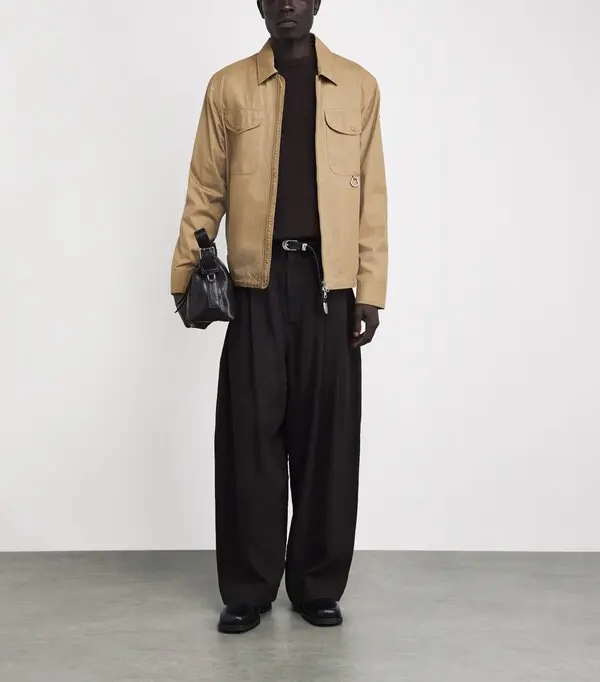 Moncler Cotton Poplin Zip-up Shirt