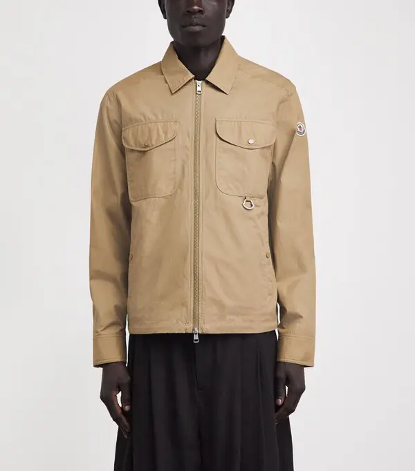 Moncler Cotton Poplin Zip-up Shirt