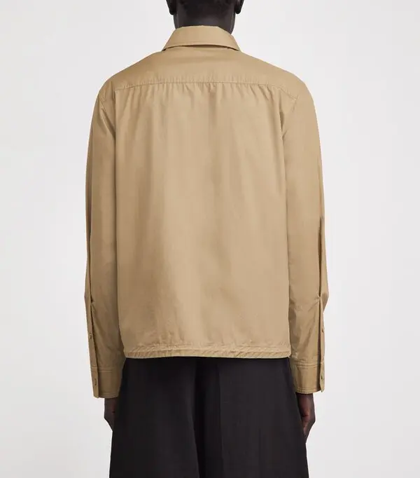 Moncler Cotton Poplin Zip-up Shirt