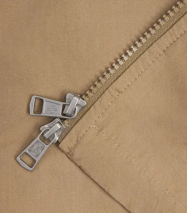 Moncler Cotton Poplin Zip-up Shirt
