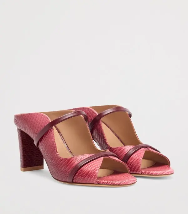 MALONE SOULIERS Embossed Leather Norah Heeled Sandals
