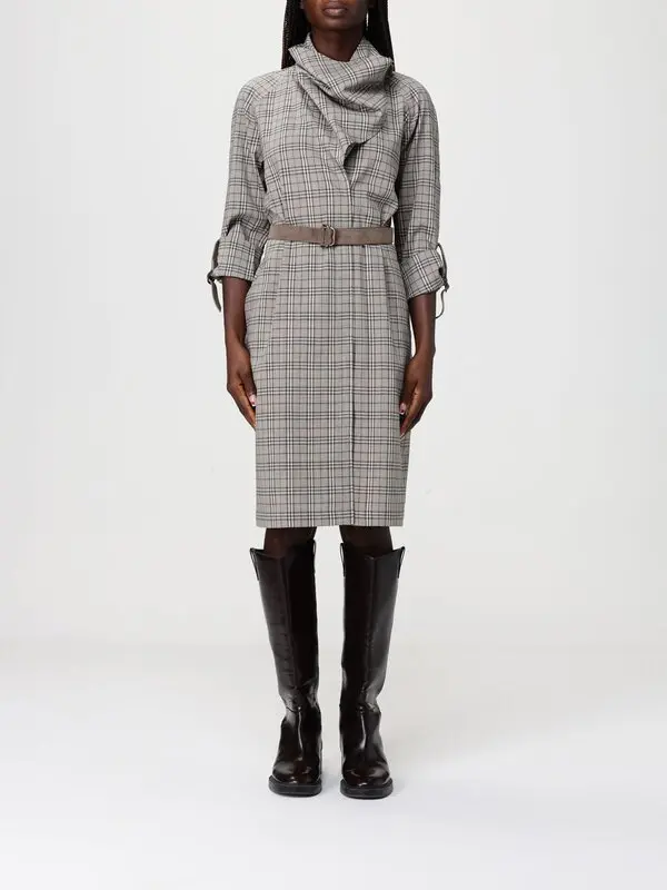 Burberry Plaid Belted Dress - Multicolor