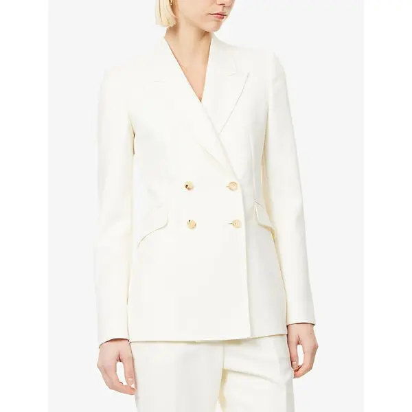Gabriela Hearst Stephanie Double-breasted Wool Blazer - Ivory