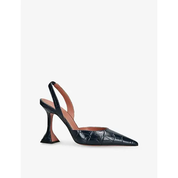 Amina Muaddi Holli 95 Slingback Leather Courts
