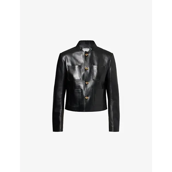 Bottega Veneta Knot Patch-pocket Leather Jacket