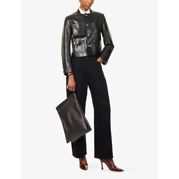 Bottega Veneta Knot Patch-pocket Leather Jacket