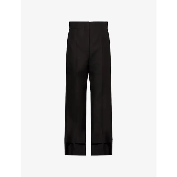 Khaite Rae Tailored Wool And Silk-blend Trousers