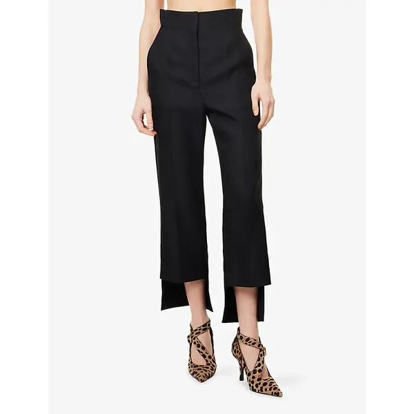 Khaite Rae Tailored Wool And Silk-blend Trousers