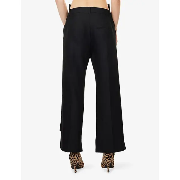 Khaite Rae Tailored Wool And Silk-blend Trousers