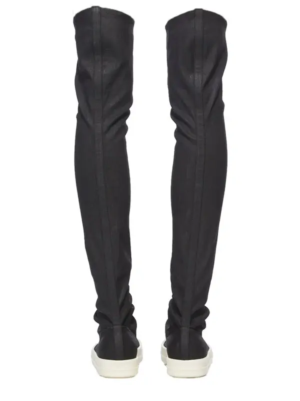 Rick Owens High Sock Sneaks Boots - Black