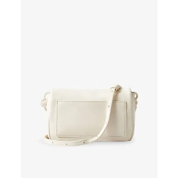 Claudie Pierlot Leather Crossbody Bag - Ecru