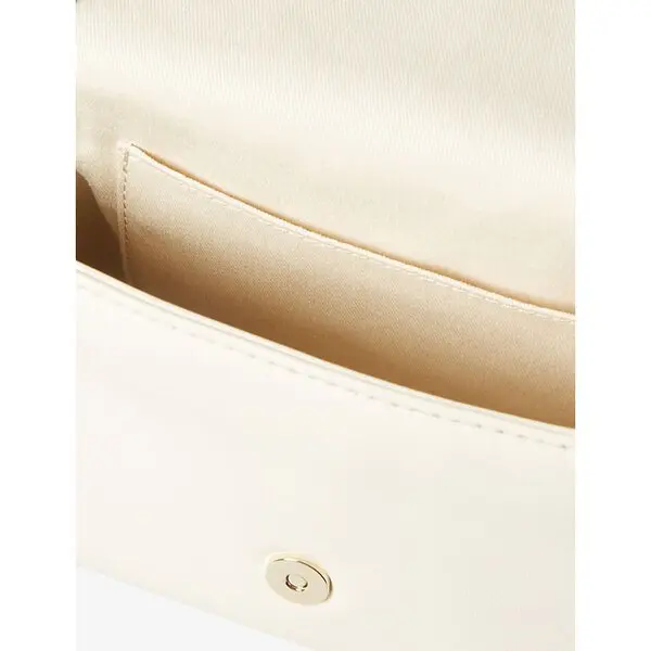 Claudie Pierlot Leather Crossbody Bag - Ecru