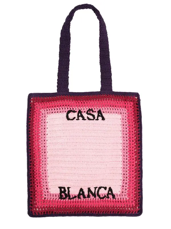 Casablanca Tote Bag With Logo - Pink