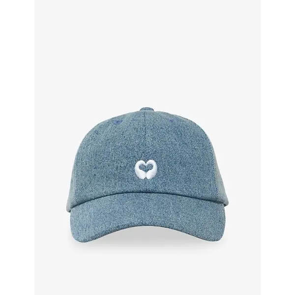 Maje Logo-embroidered Denim Baseball Cap - Blue