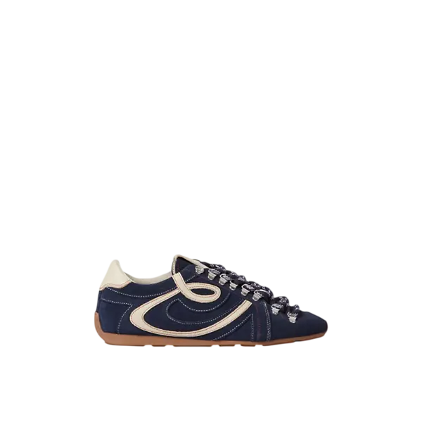 Claudie Pierlot Swing Suede Trainers - Navy