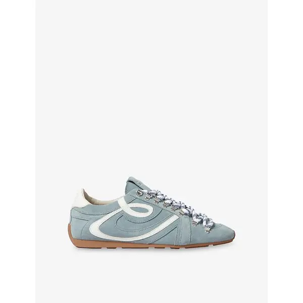 Claudie Pierlot Swing Suede Trainers - Sky