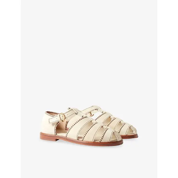Claudie Pierlot Fisherman Leather Sandals - Ecru