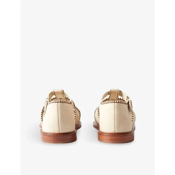 Claudie Pierlot Fisherman Leather Sandals - Ecru