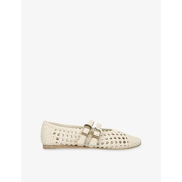 Dolce Vita Baylee Grommet Leather Ballet Flats - White/oth