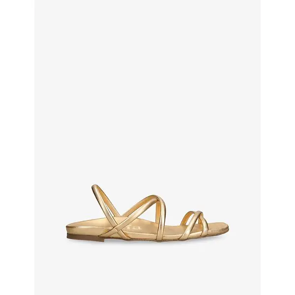 PEDRO GARCIA Biddy Leather Sandals - Gold