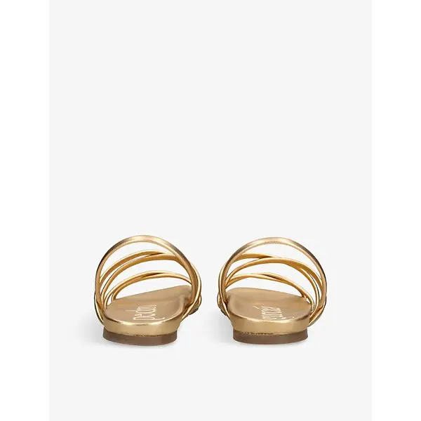 PEDRO GARCIA Biddy Leather Sandals - Gold