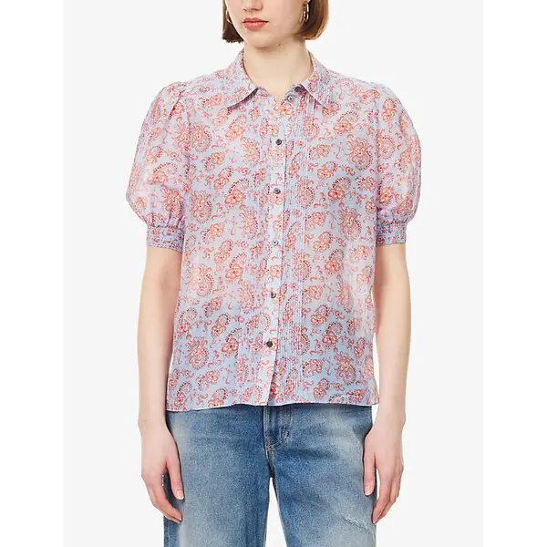 ME+EM Paisley-print Cotton And Silk Shirt