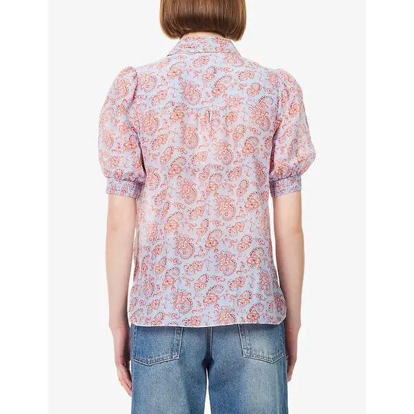 ME+EM Paisley-print Cotton And Silk Shirt