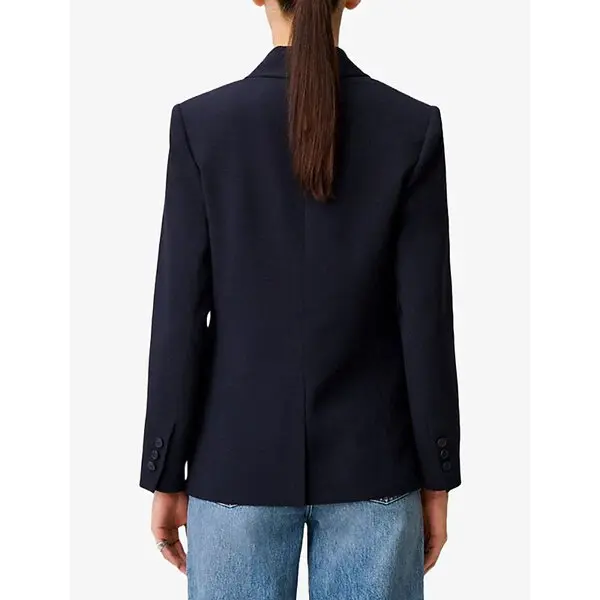 Claudie Pierlot Tailored Lapel-collar Woven Blazer