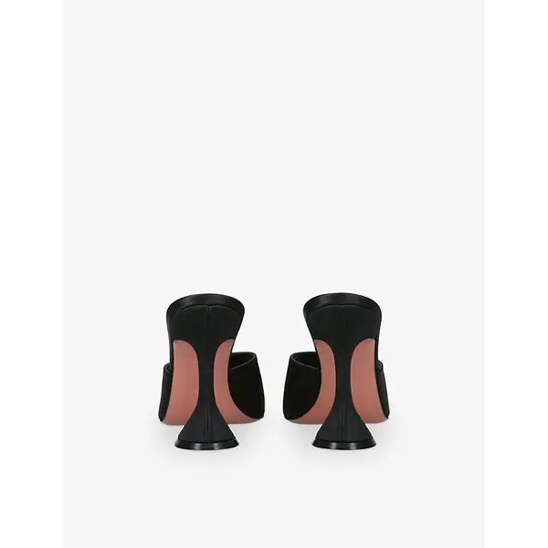 Amina Muaddi Lupita 95 Satin Heeled Mules