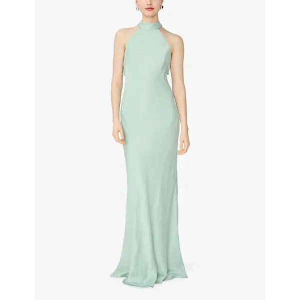 OMNES High-neck Maxi Dress - Sage