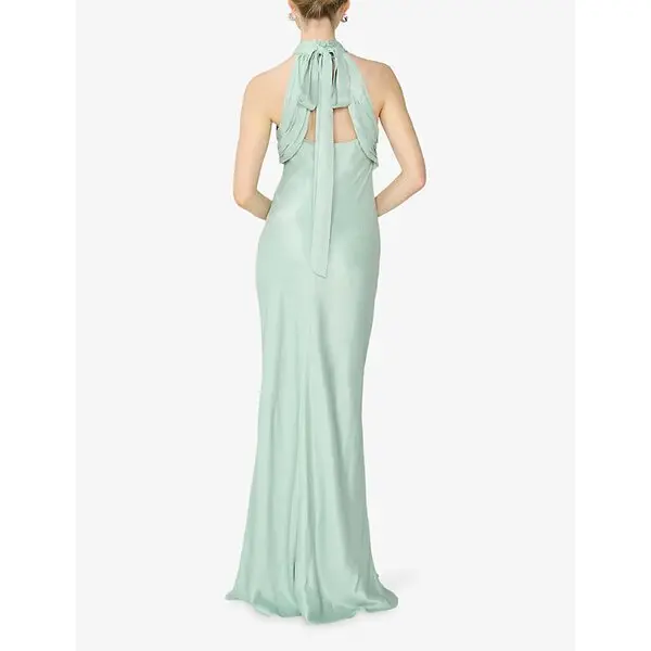OMNES High-neck Maxi Dress - Sage